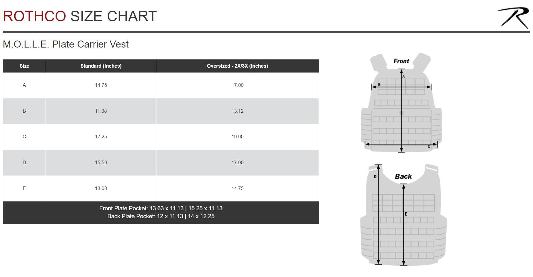 Rothco MOLLE Plate Carrier Vest