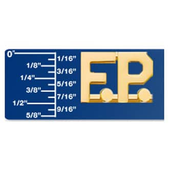 Smith & Warren Custom Collar Pins 2 Letters 1/2"