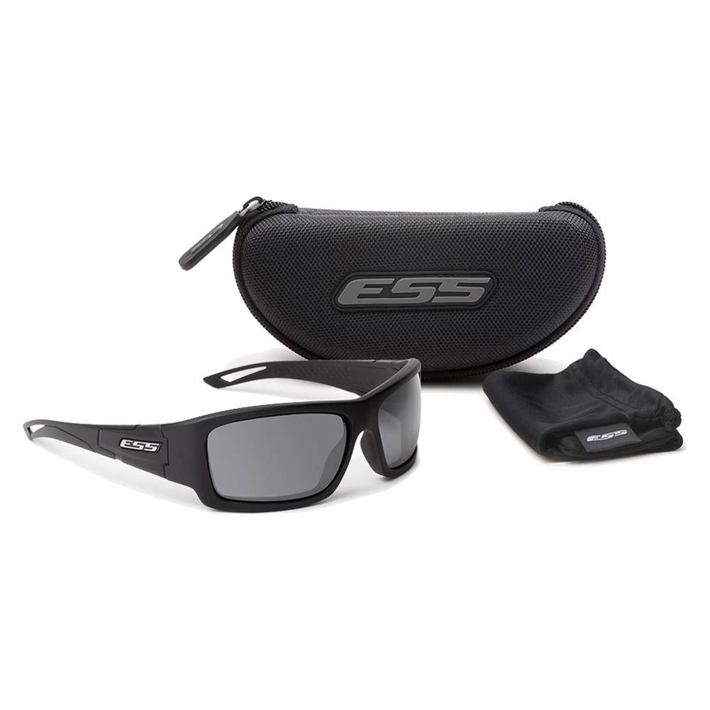 ESS Credence Black Sunglasses with Smoke Grey Lenses | Galls