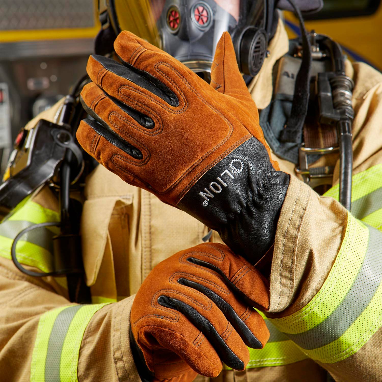 Lion Victory Goatskin Cadet Gauntlet Fire Gloves | Galls