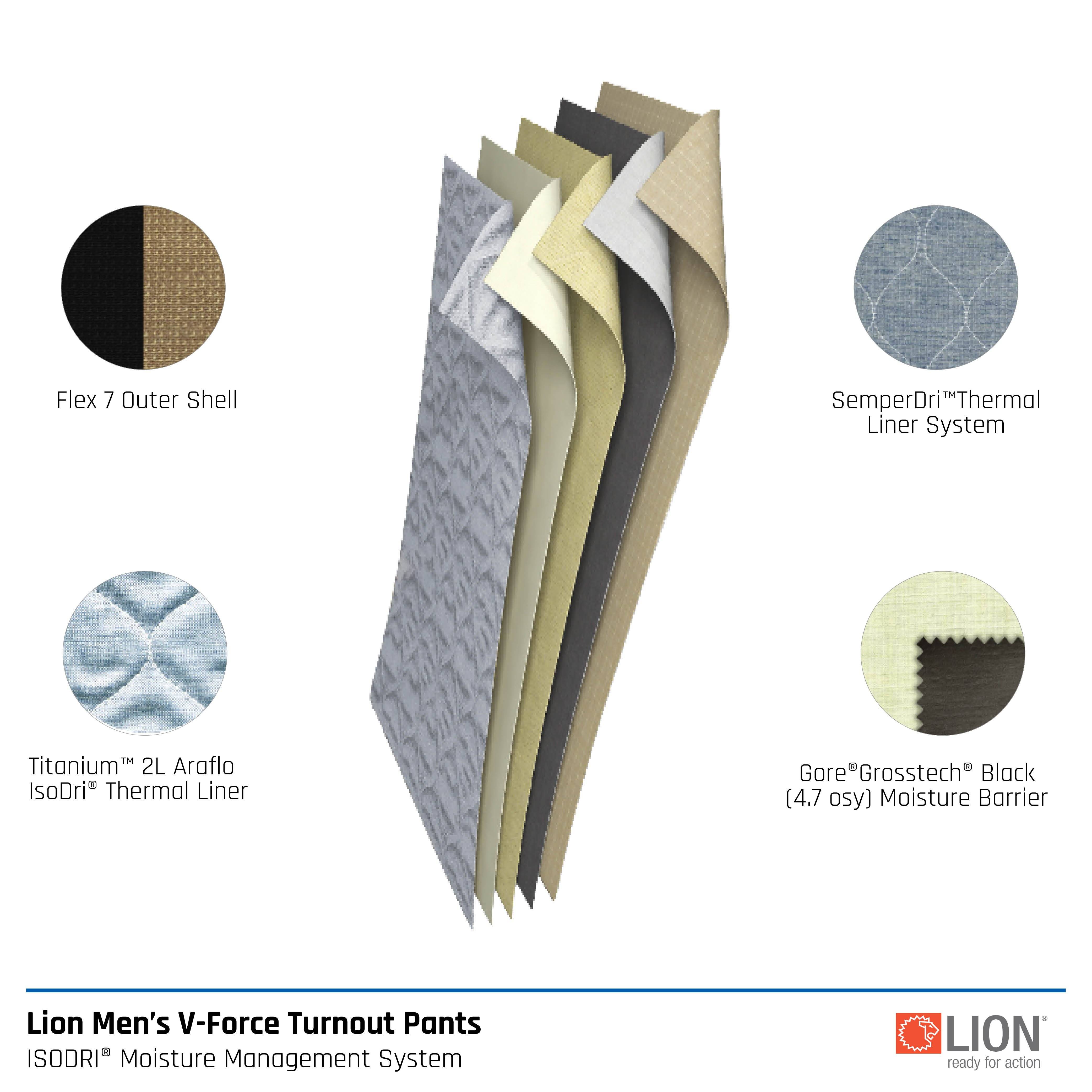 Lion Men's V-Force Flex 7 Turnout Pants | Galls