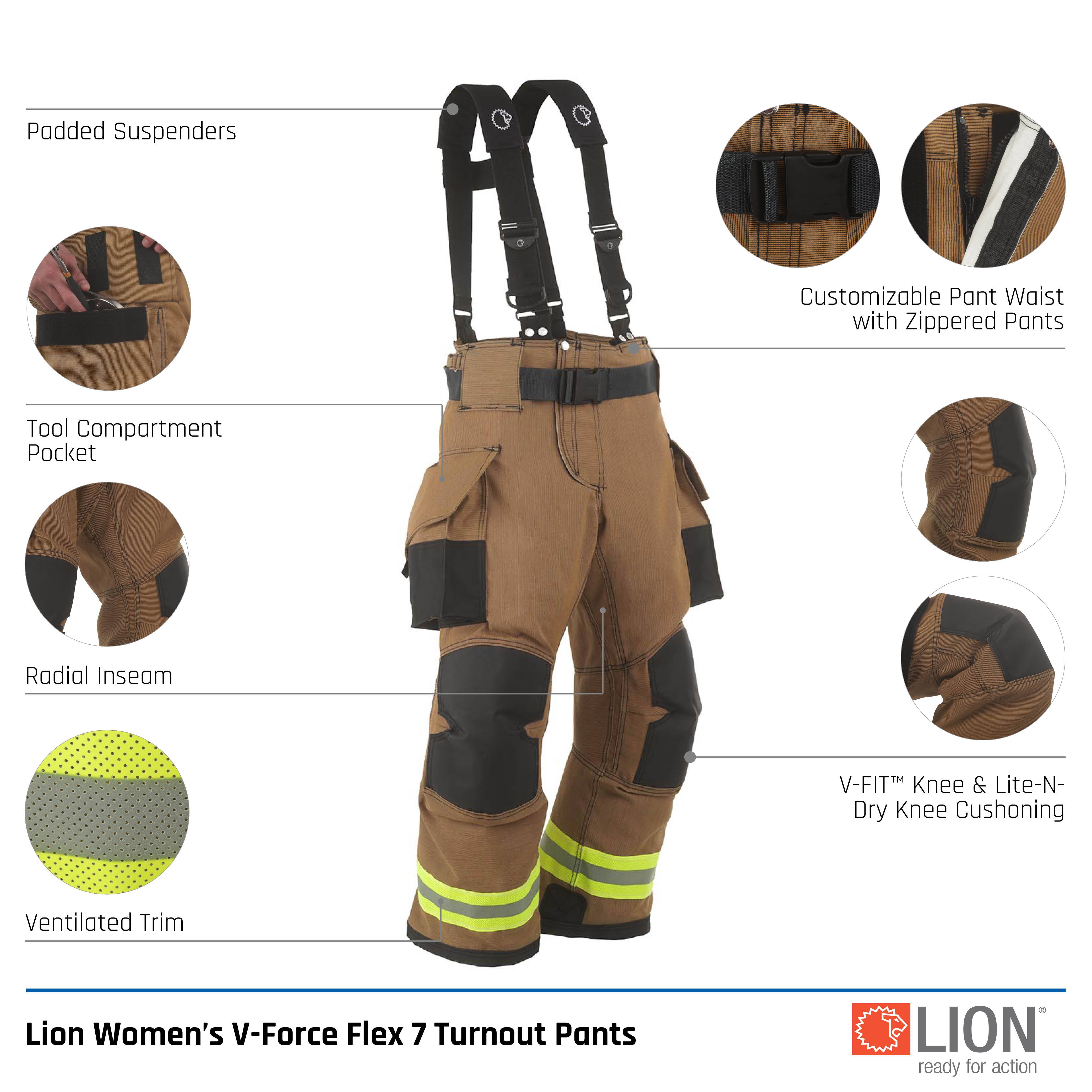 Lion Women's V-Force Pioneer Turnout Pants | Galls