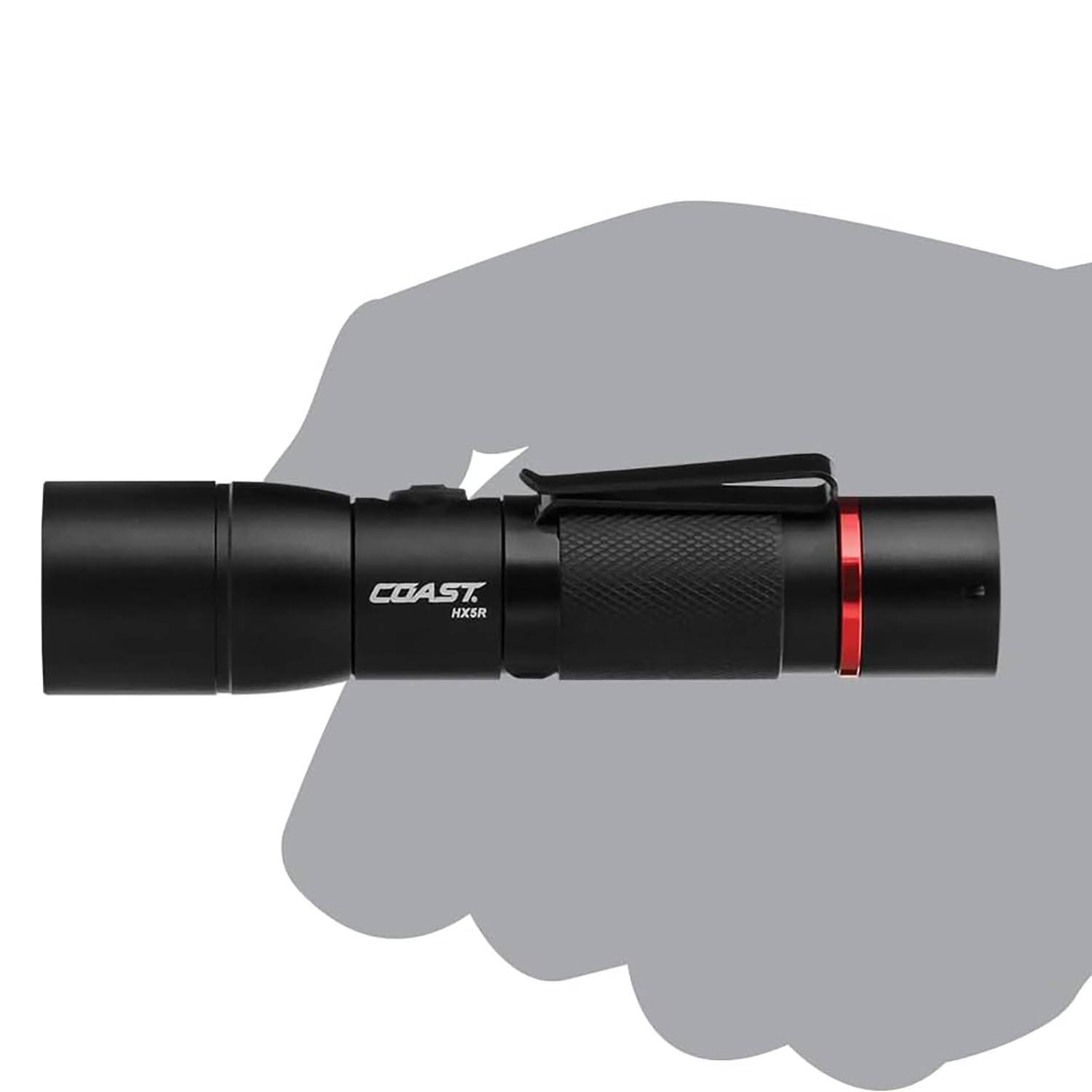 Coast HX5R Rechargeable Pure Beam Focusing LED Flashlight