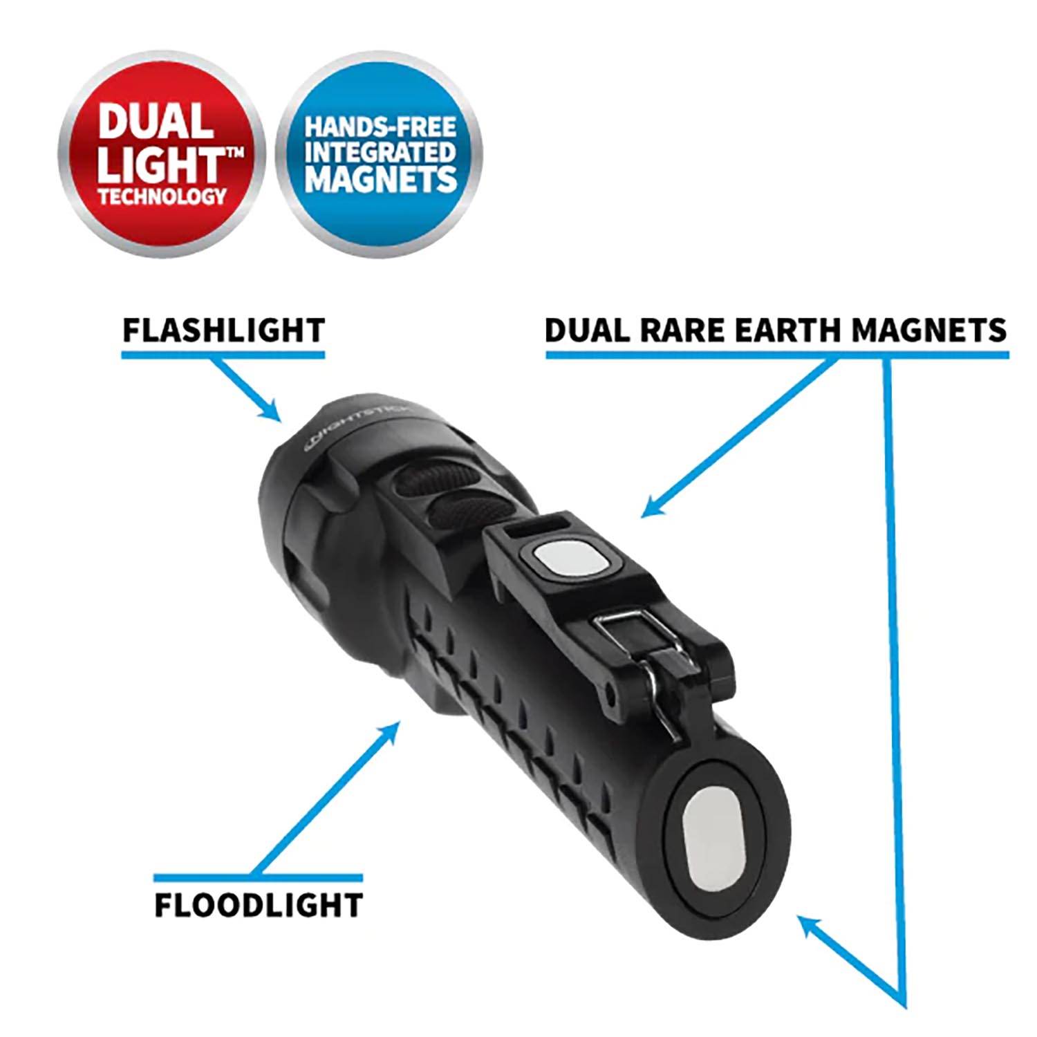 BA69 NIGHTSTICK DUAL LIGHT FLASHLIGHT W/ DUAL MAGNET