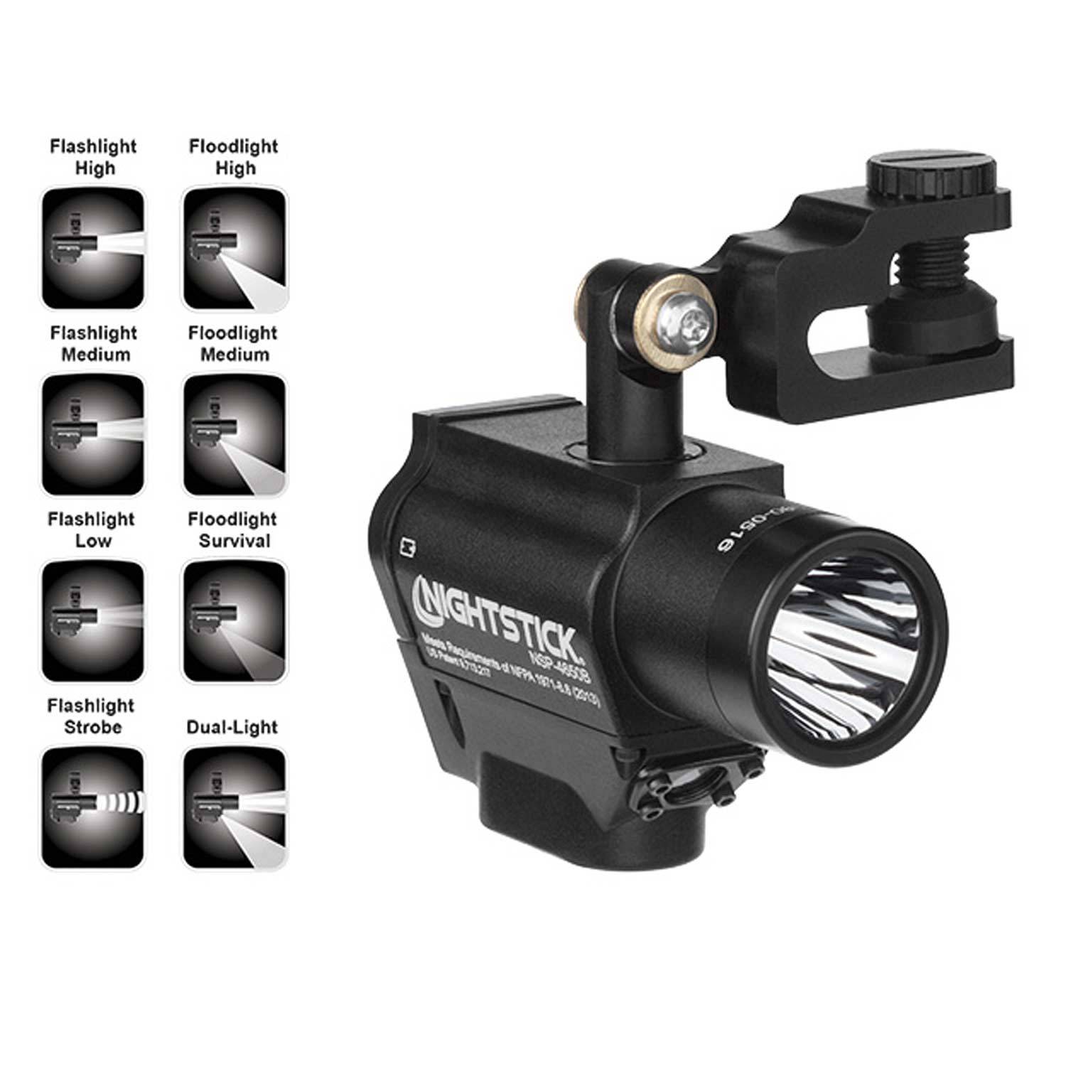 Nightstick Helmet-Mounted Dual Light Flashlight