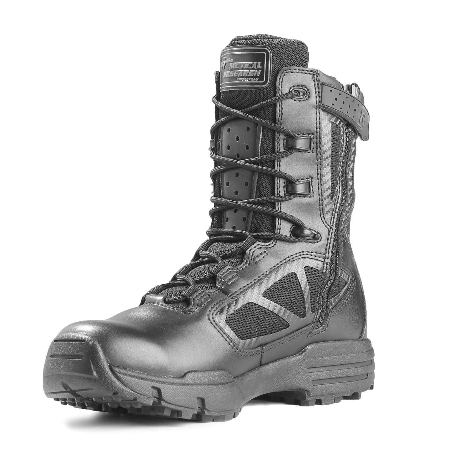 Tactical Research 8" Chrome Side Zip Boot