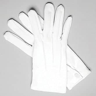 Dress White Parade Gloves for Military & Police