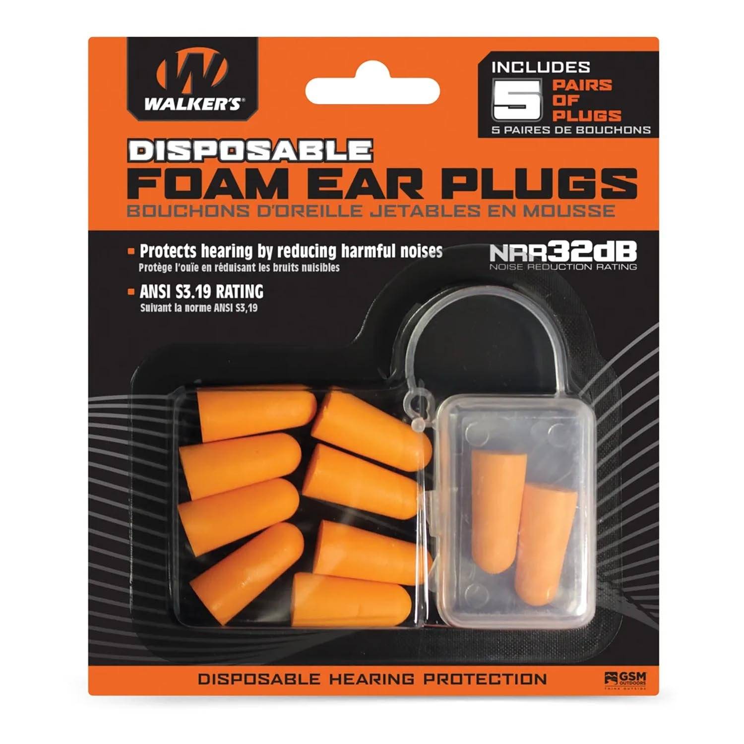 Walker's Disposable Foam Ear Plugs | Galls