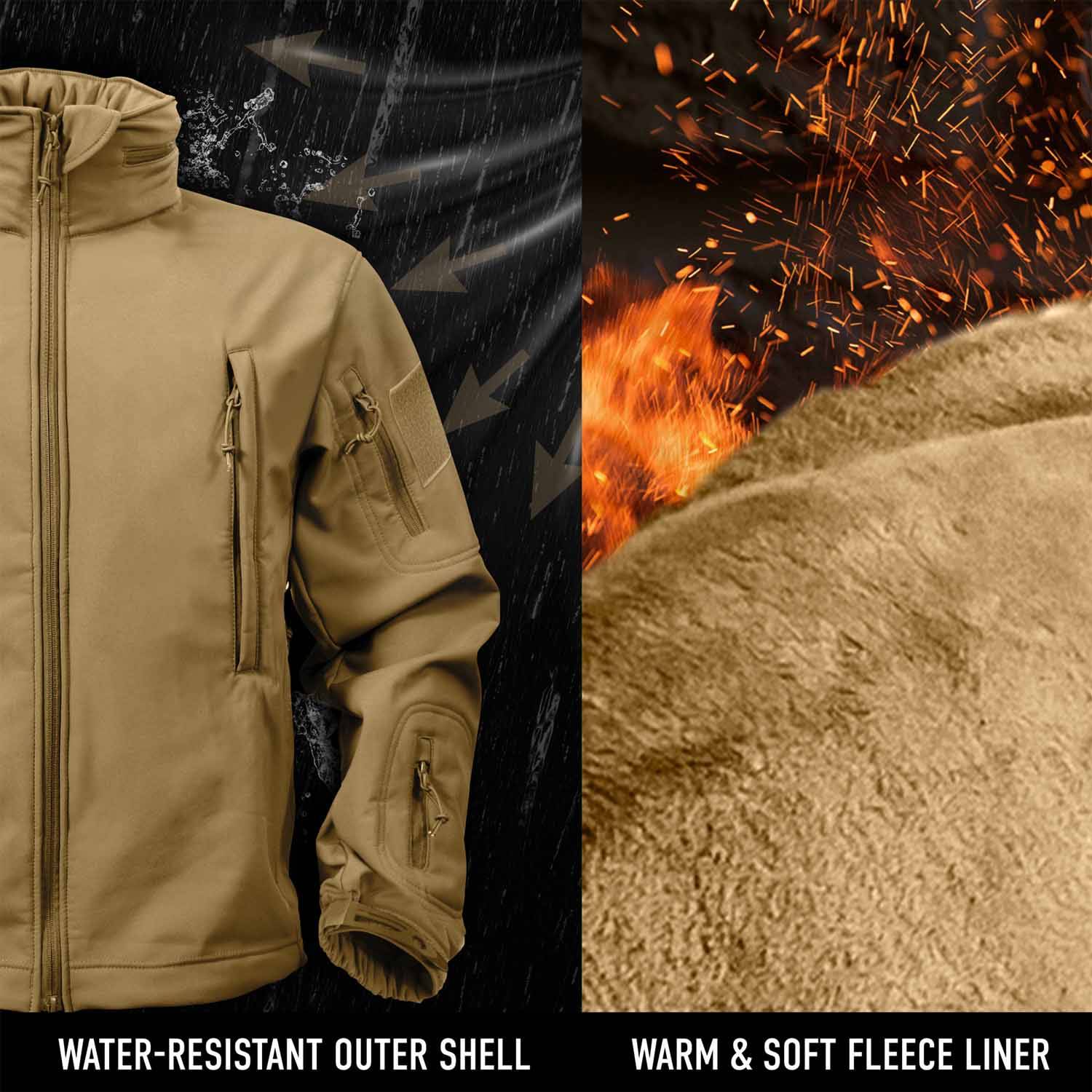 Rothco Midnight Camo Special Ops Soft Shell Jackets | Galls