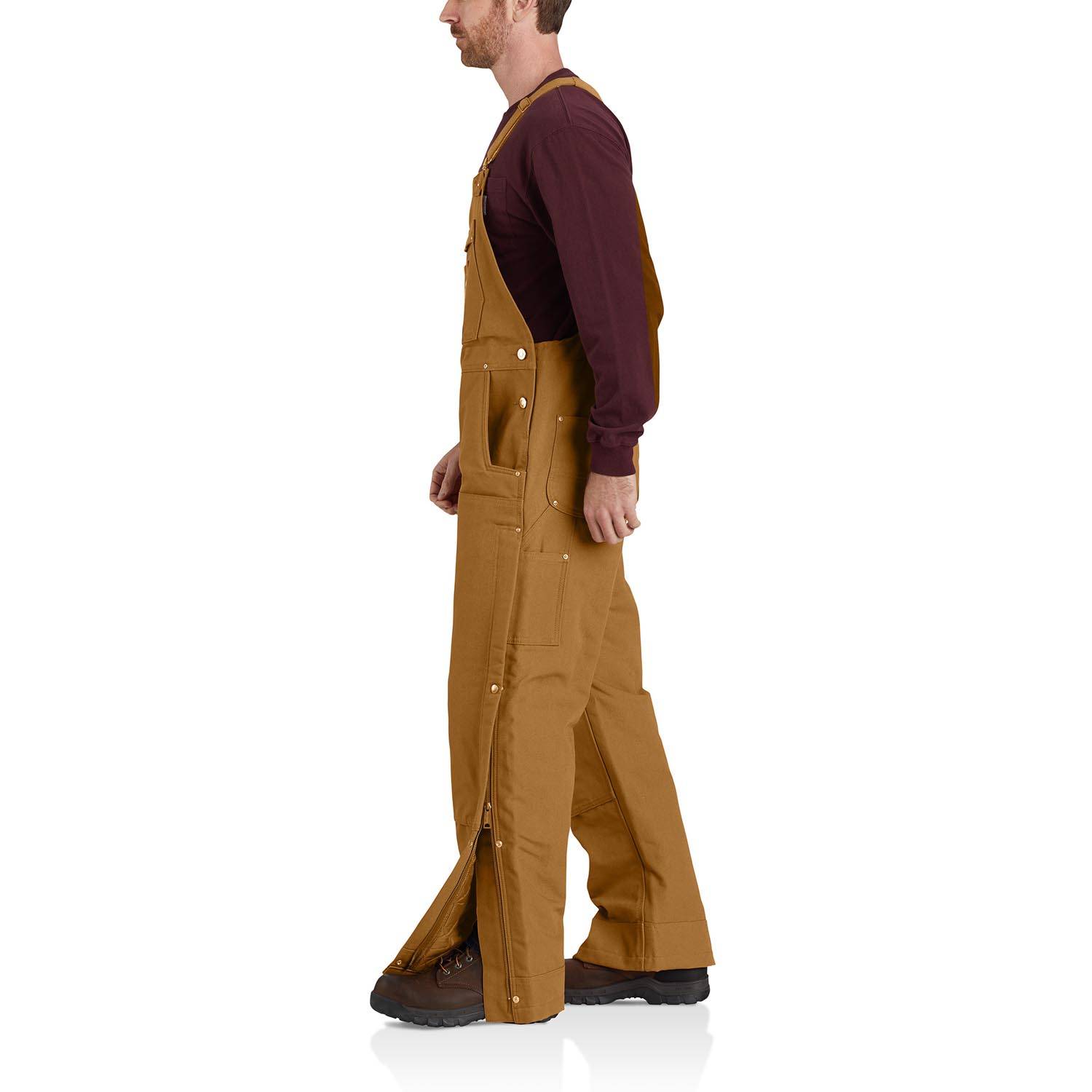 Carhartt Men's Loose Fit Firm Duck Insulated Bib Overalls