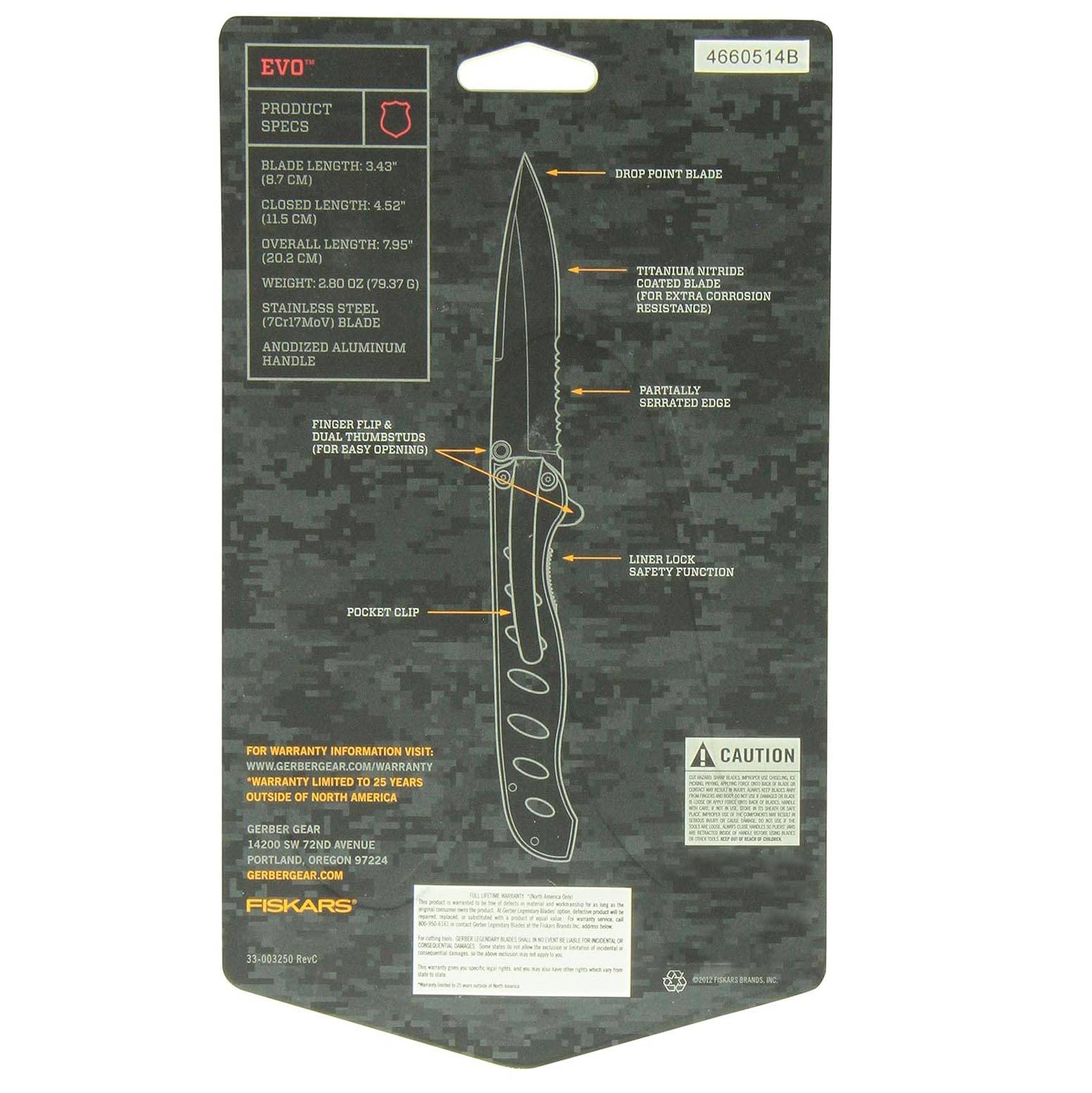 Gerber EVO Serrated Knife | Galls