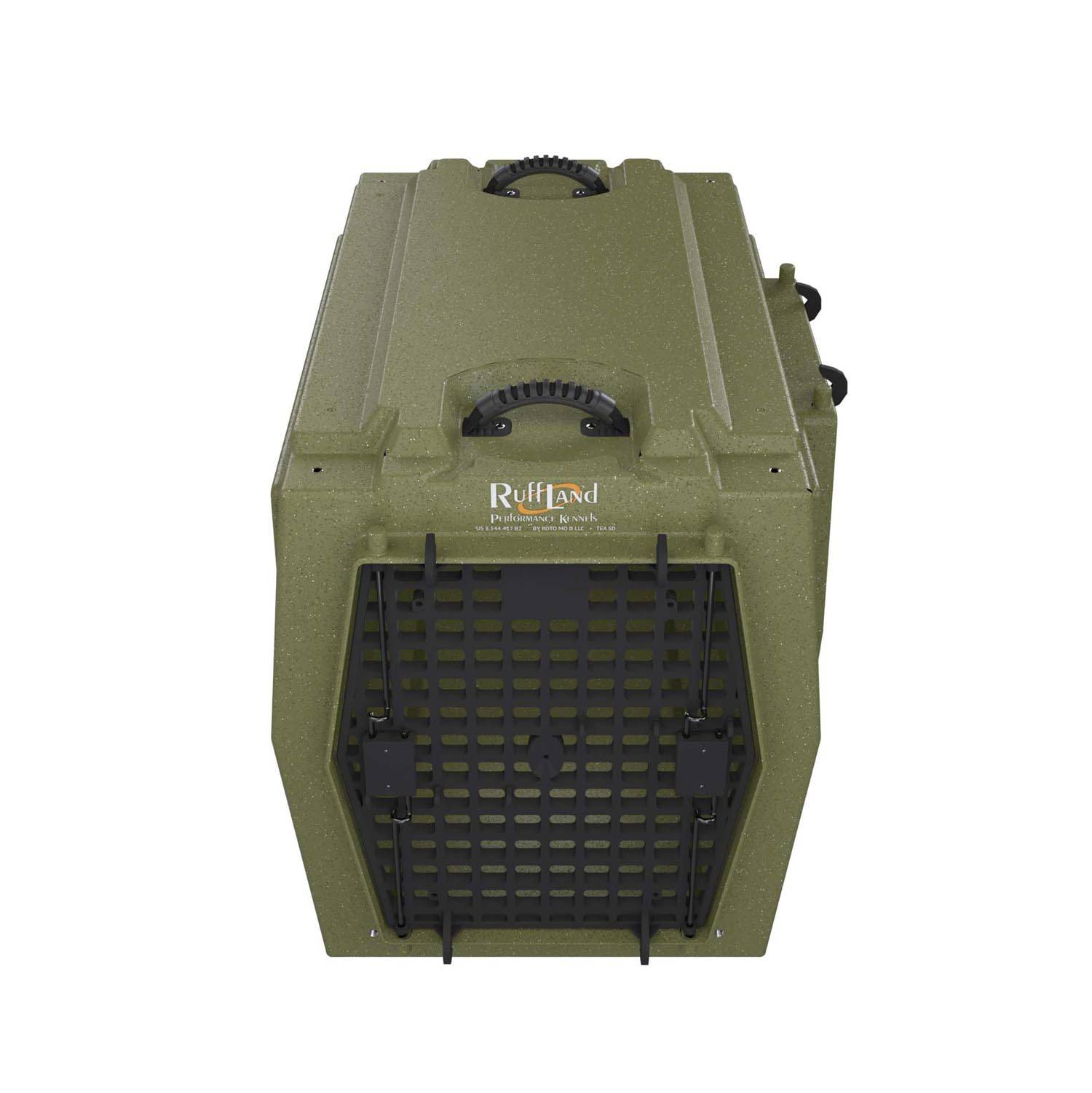 Ruff Land Kennels Intermediate Double Door, Front and Right