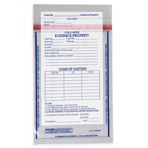 Sirchie Integrity Evidence Bags 10 1/2"L x 7 1/2"W