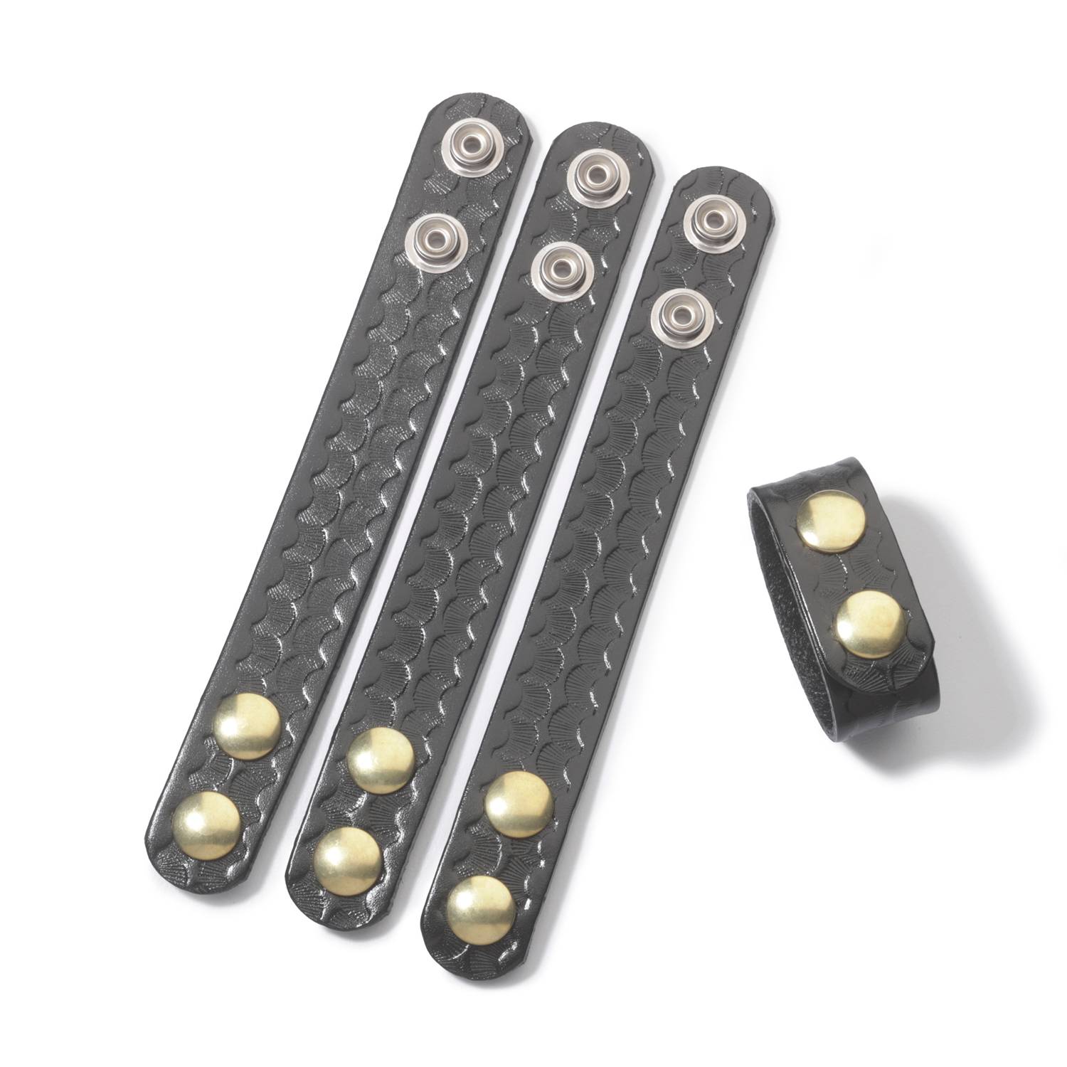 Gould & Goodrich Leather Belt Keepers with Snaps