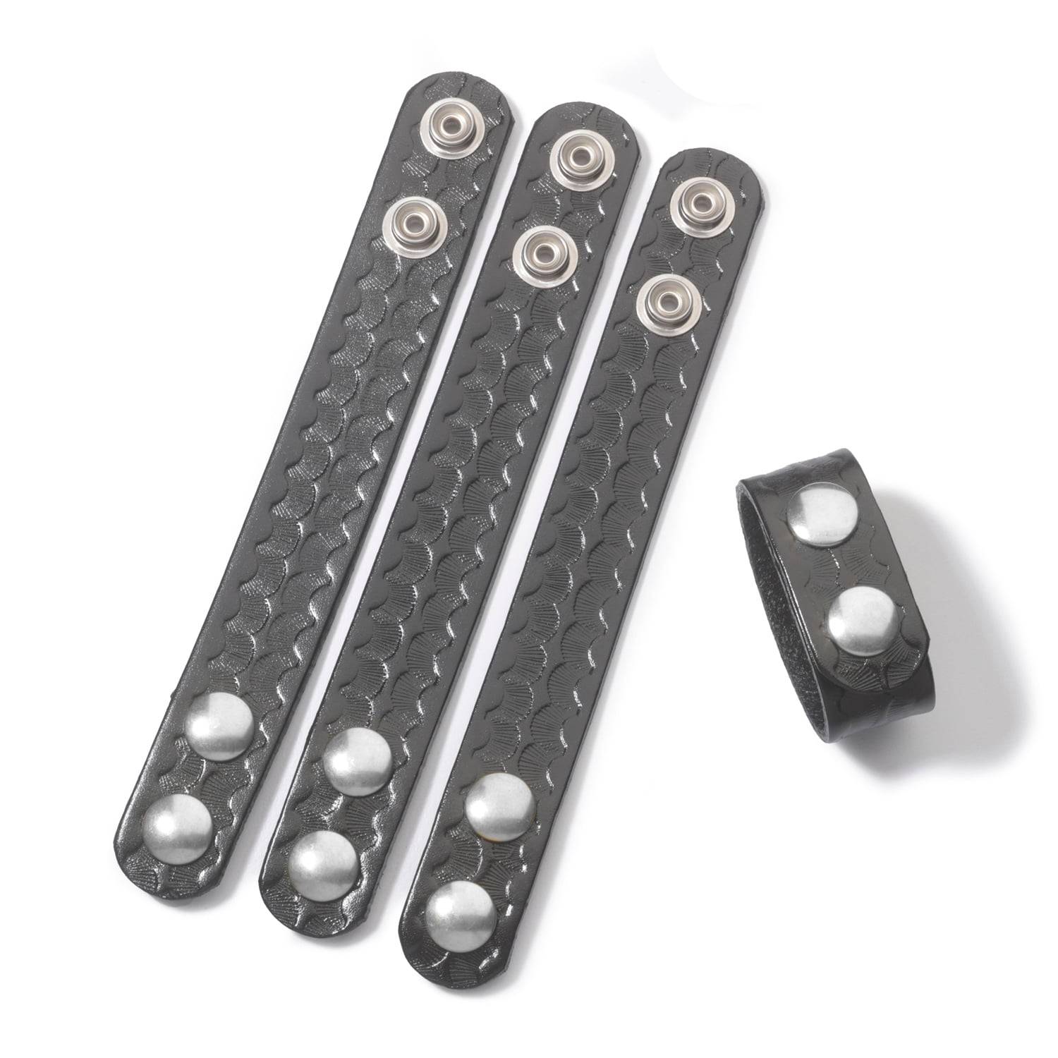 Gould & Goodrich Leather Belt Keepers with Snaps