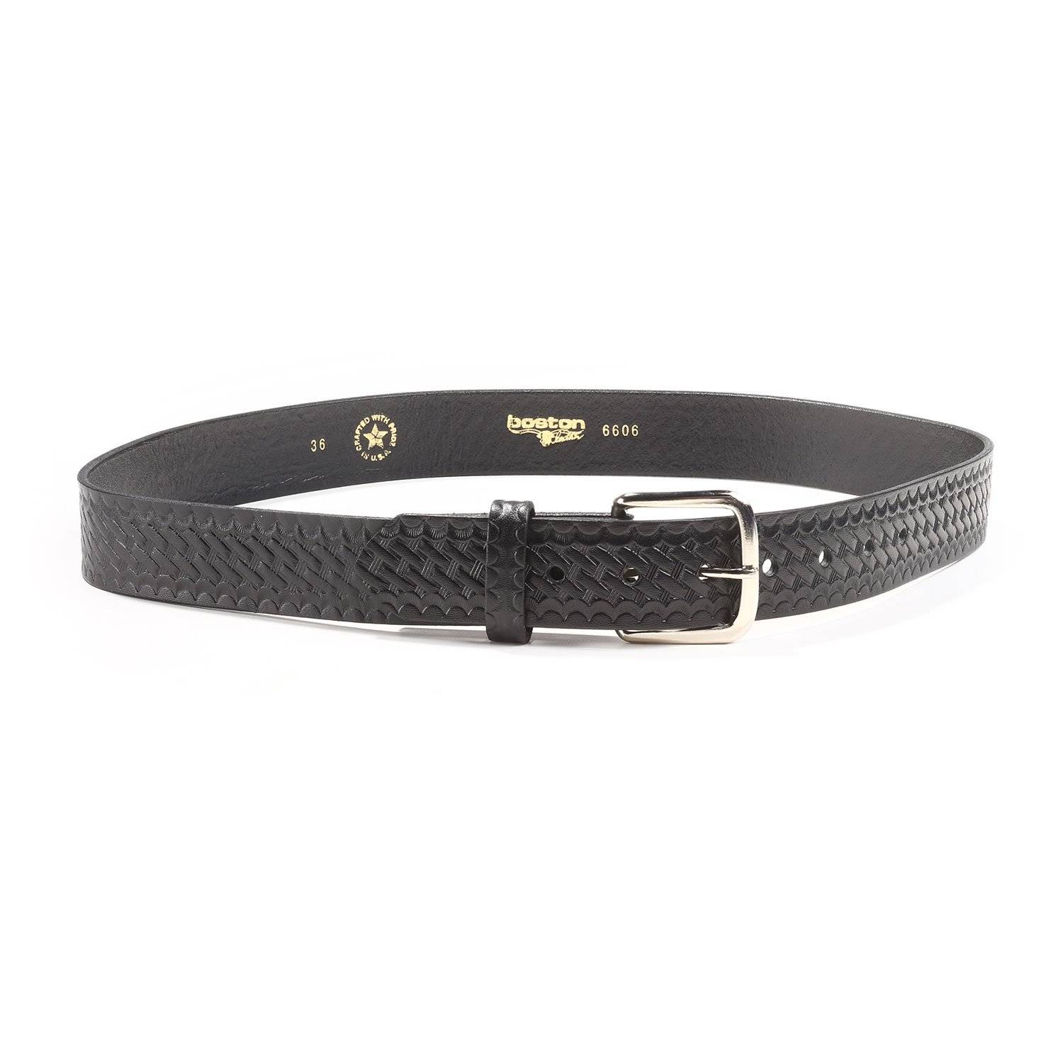Boston Leather 1 1/2" Leather Garrison Belt