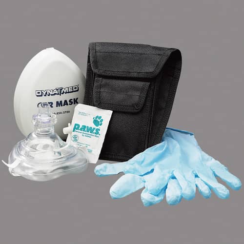 Dyna Med CPR Mask Holster Kit with O2 Inlet
