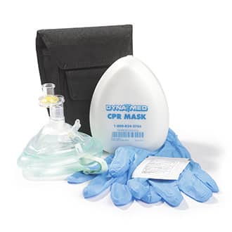 Dyna Med CPR Mask Holster Kit with O2 Inlet