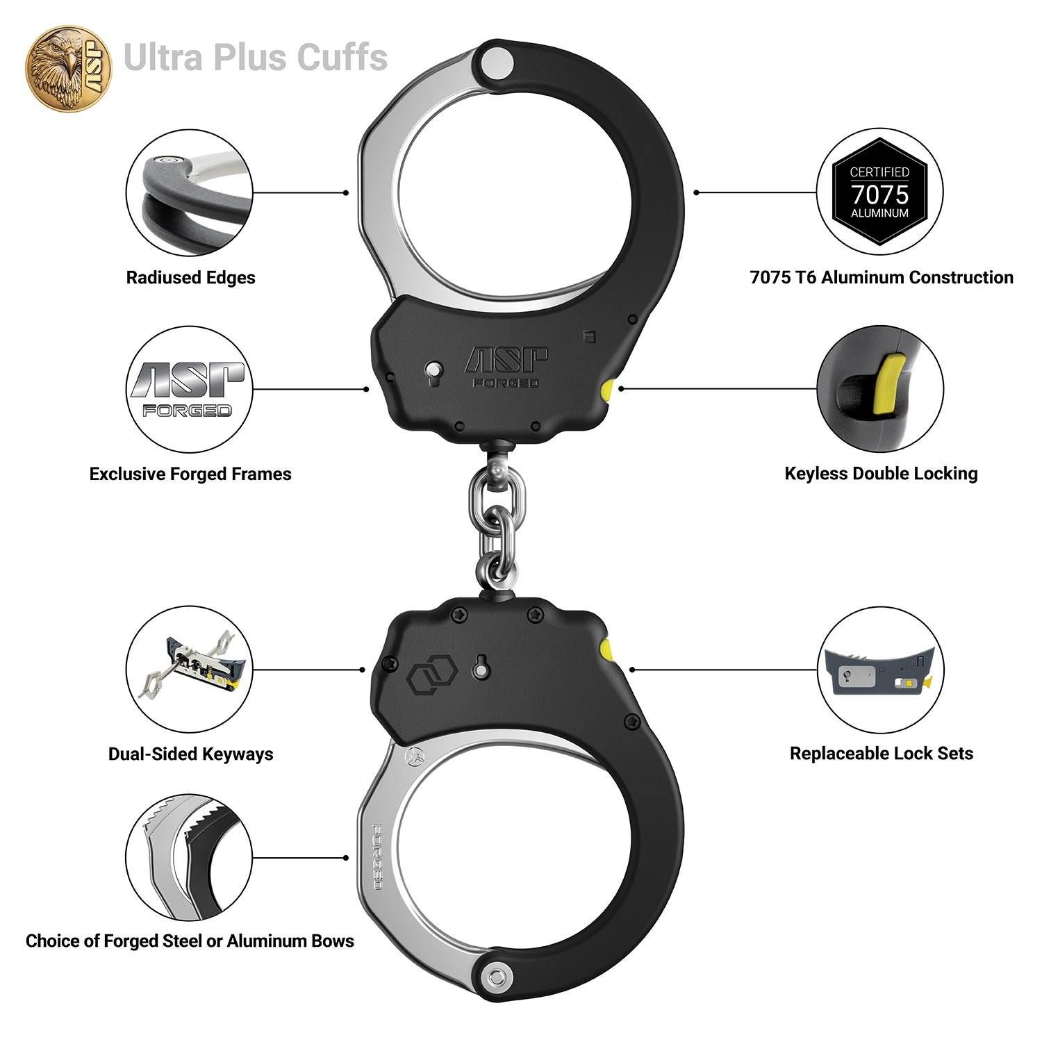ASP Ultra Plus Chain Identifier Handcuffs | Galls