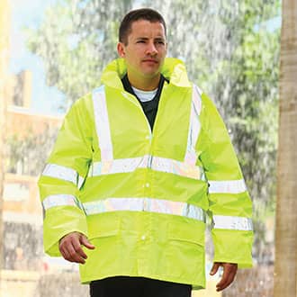 TSA ANSI 3 Hi Vis Reflective Rain Jacket