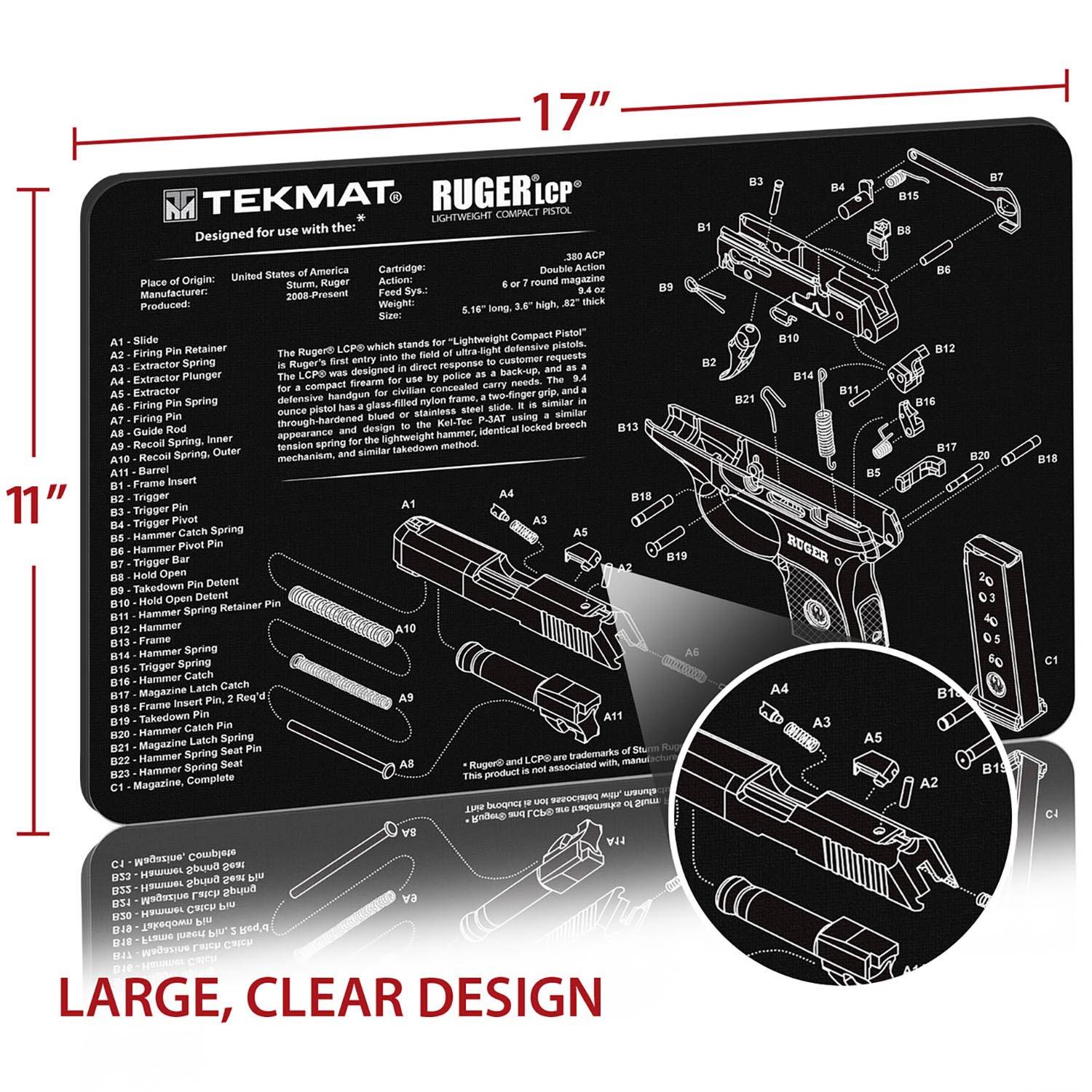 TekMat Ruger LCP Gun Cleaning Mat 17" | Galls