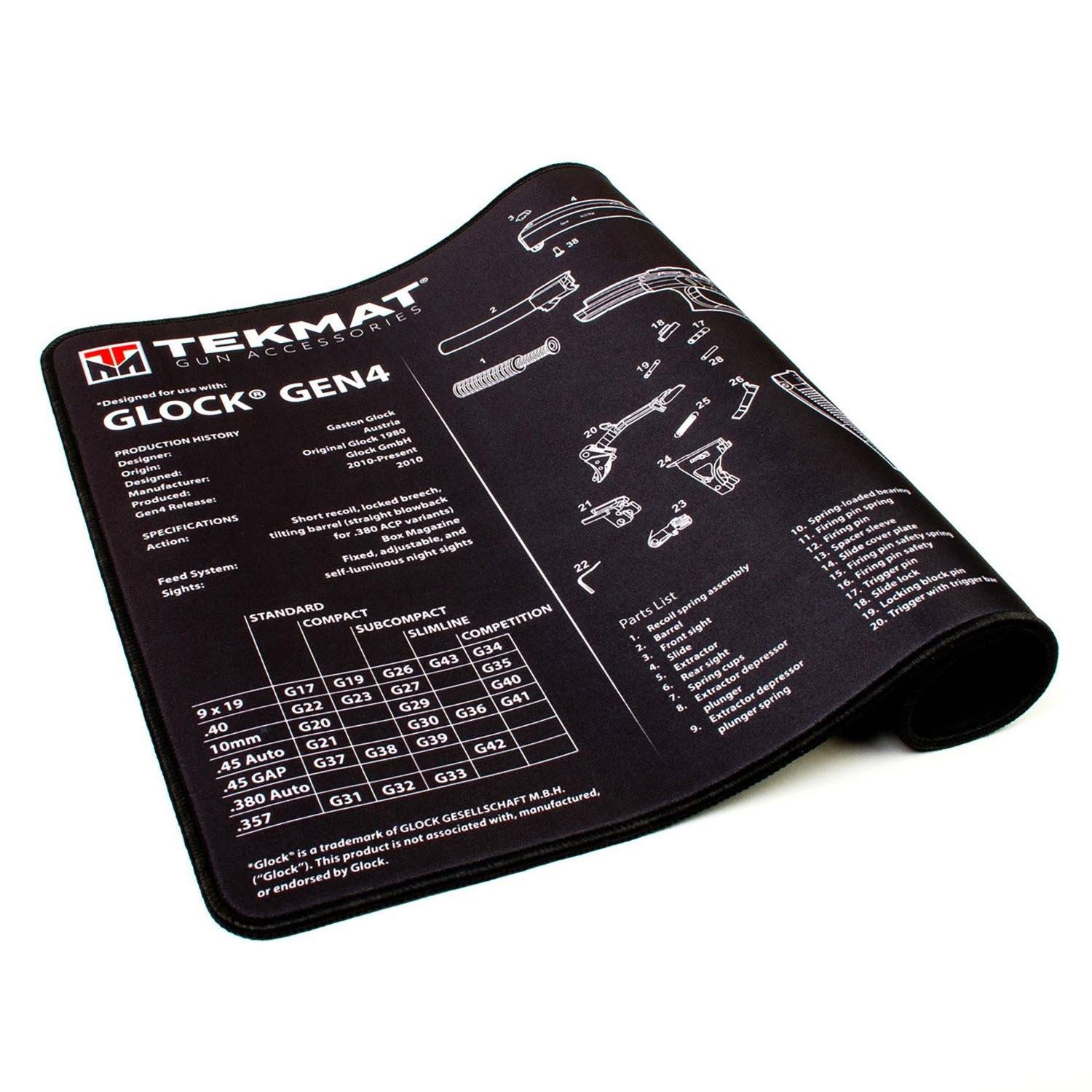 Tekmat Ultra Glock G4 Gun Cleaning Mat 20" | Galls
