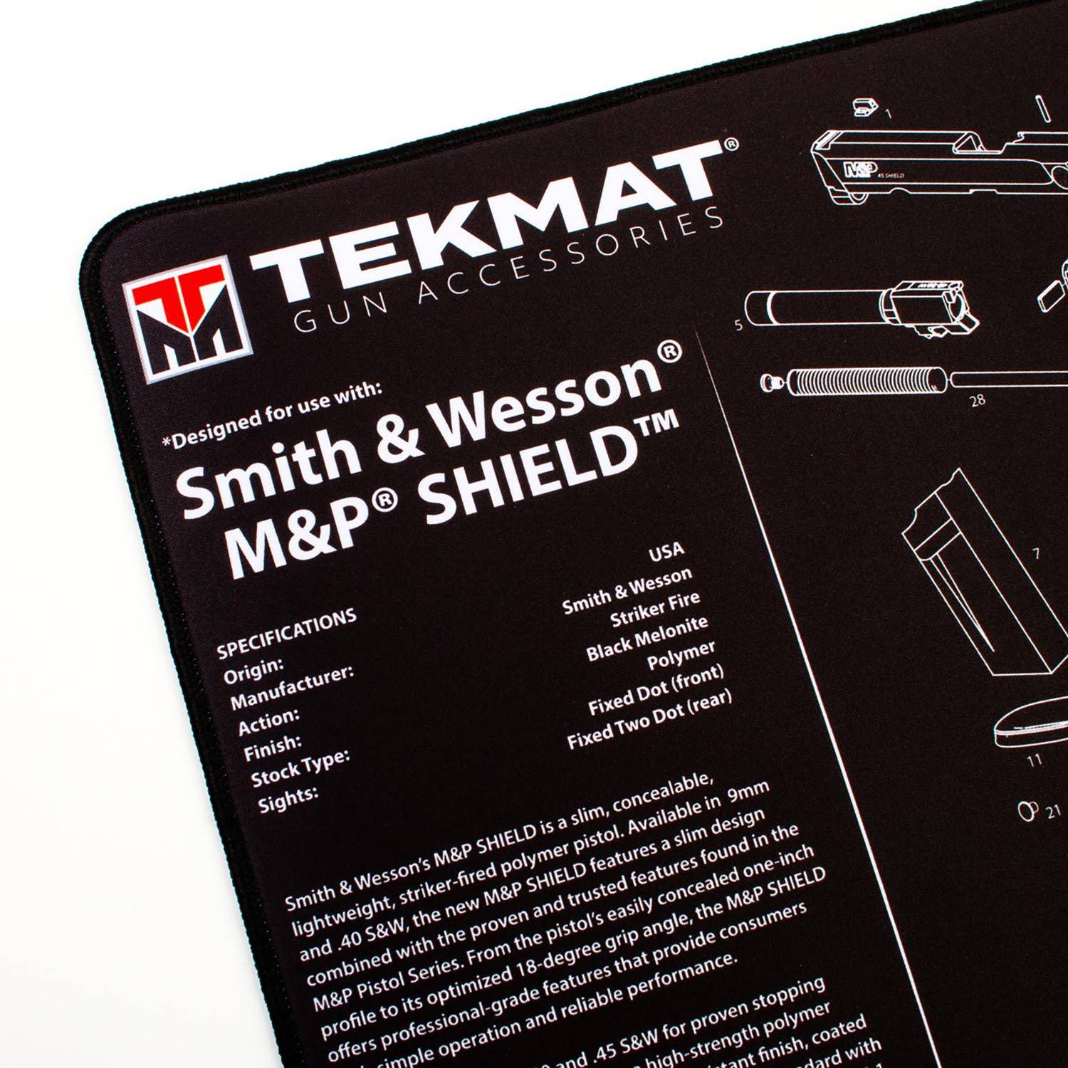 TekMat Ultra S&W M&P Shield Gun Mat 20" | Galls