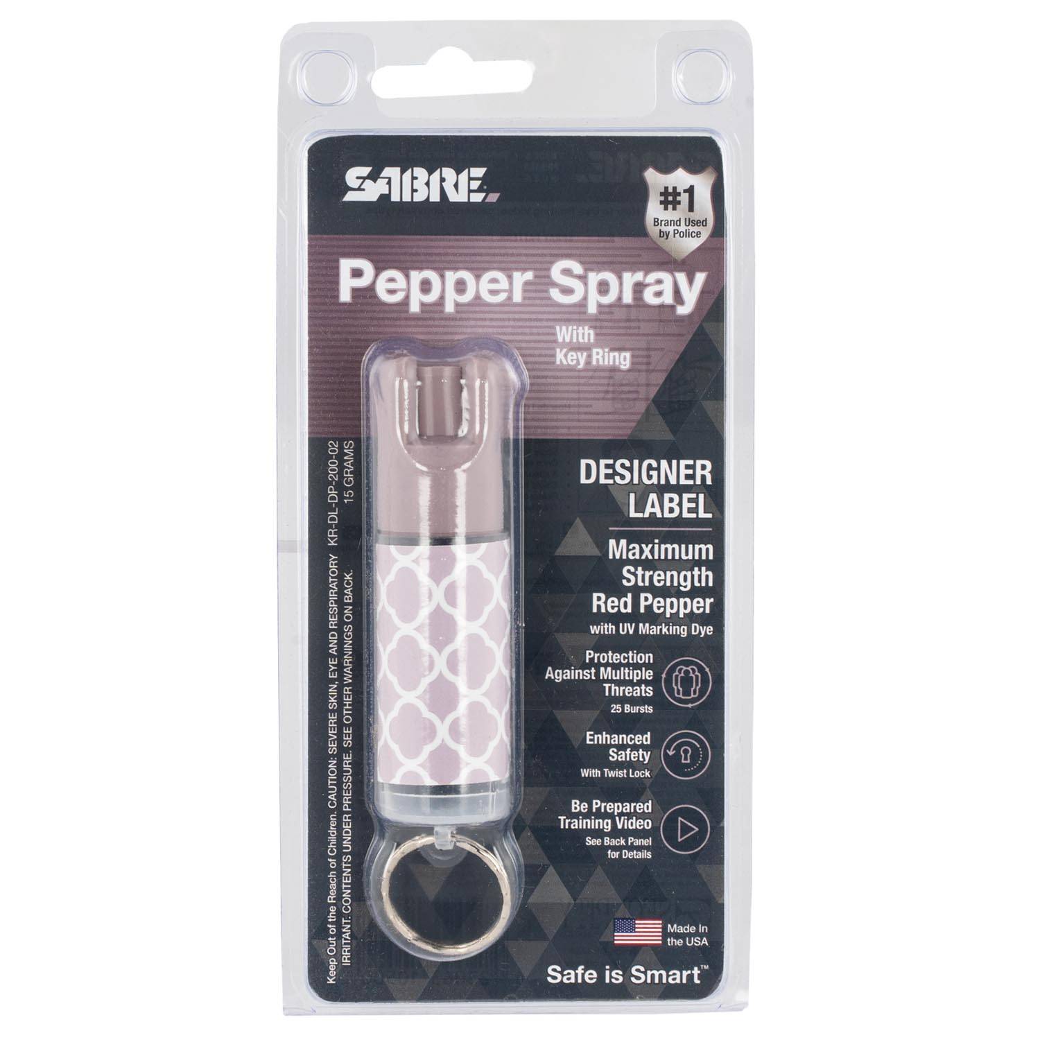 Sabre Designer Pepper Spray with Key Ring | Galls