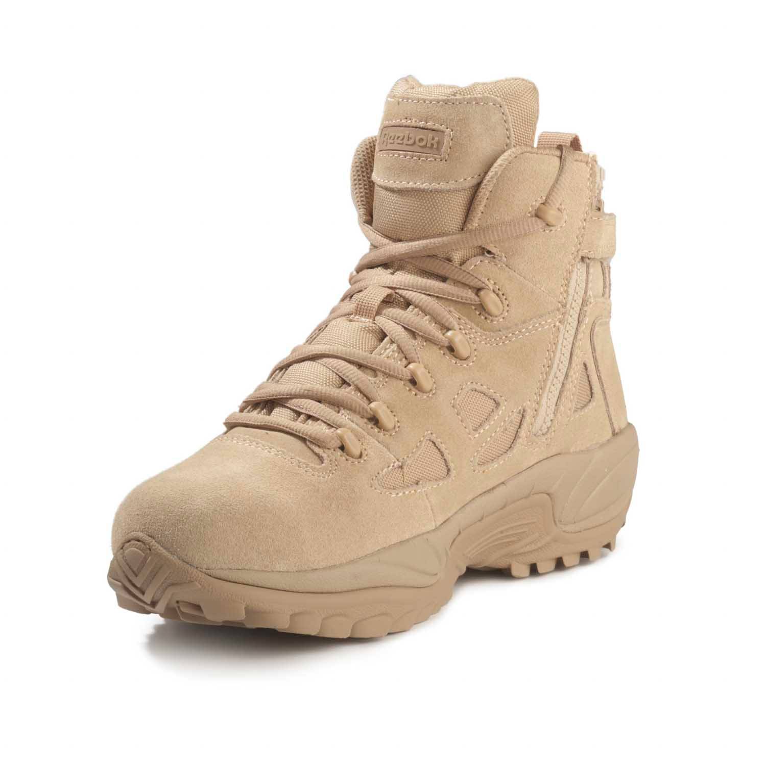 Reebok 6" Rapid Response Side Zip Boot | Tan Duty Boots