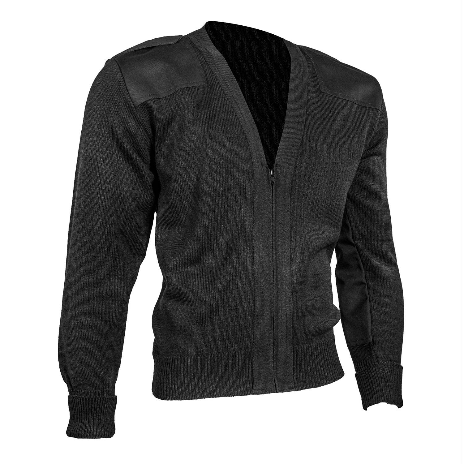 Cobmex Unisex V-Neck Zip Front "Commando" Sweater