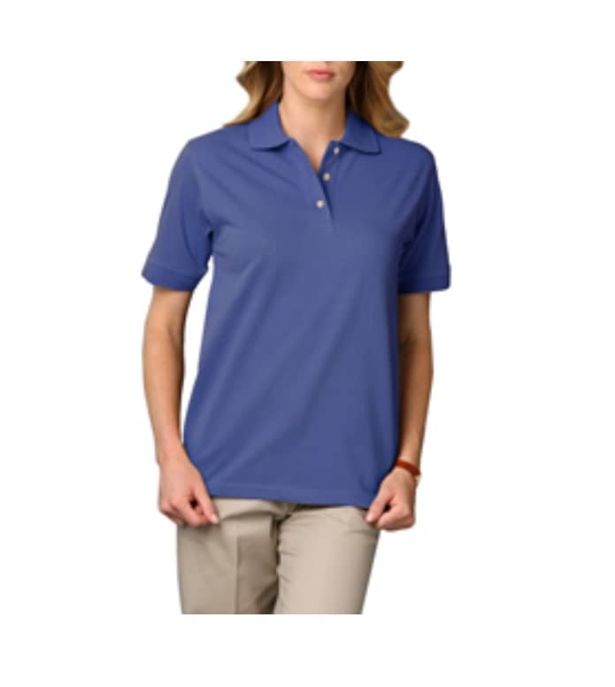 Blue Generation Womens Short Sleeve Pique Polo