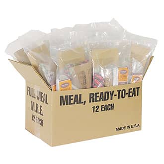 Major Surplus Deluxe Complete MREs Case of 12 Meals