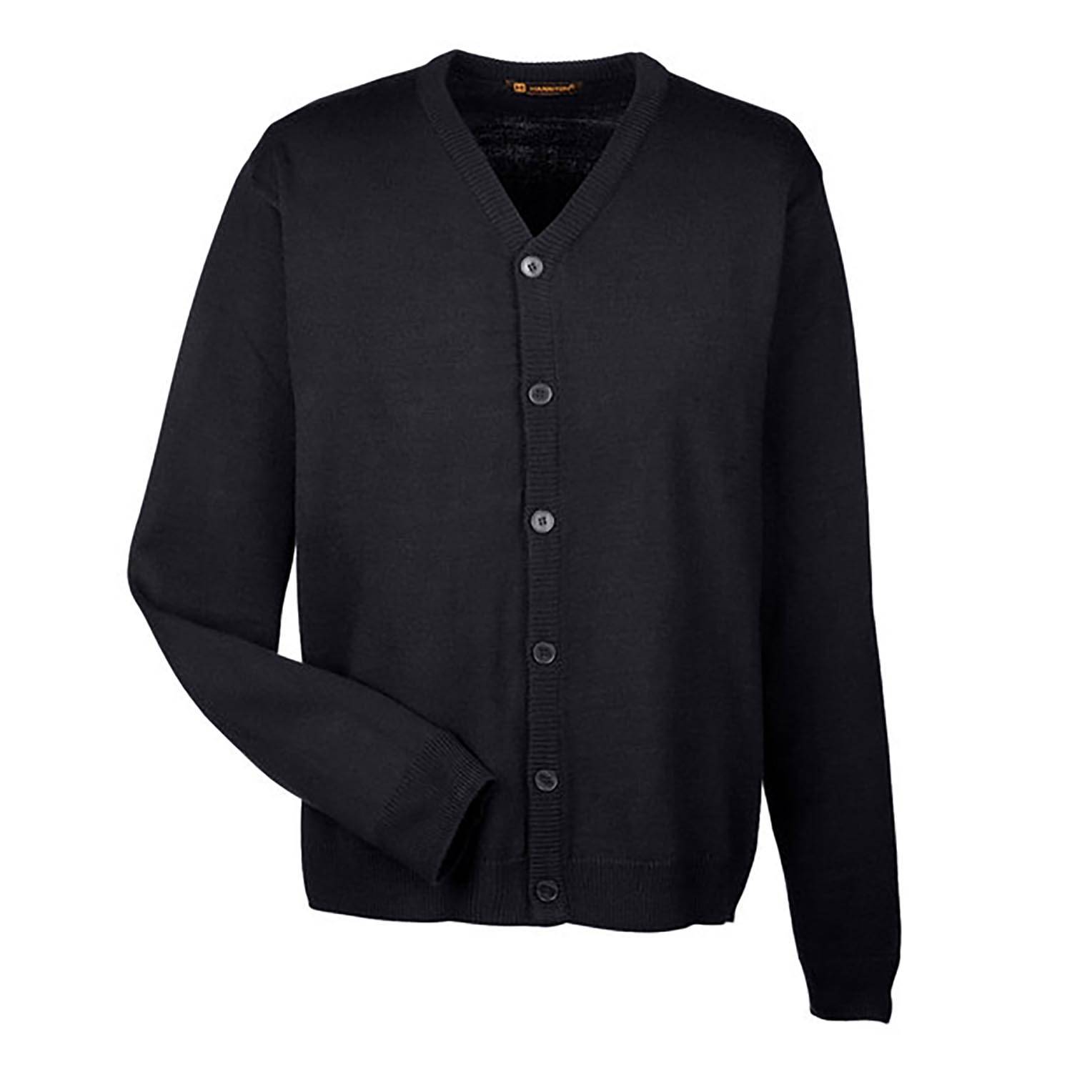 Harriton Men's Pilbloc V-Neck Button Cardigan Sweater