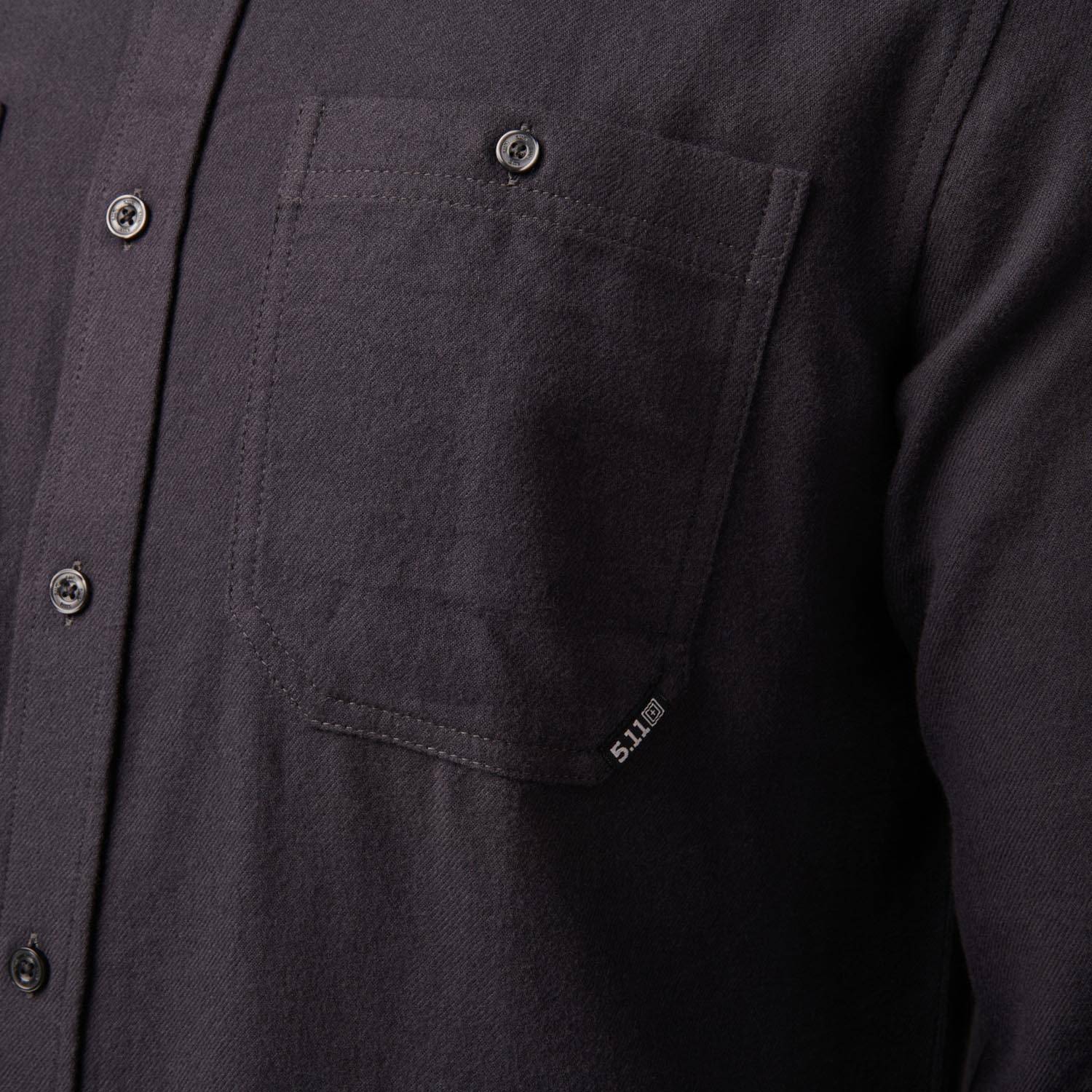 5.11 Tactical Silverwood Solid Long Sleeve Flannel Shirt