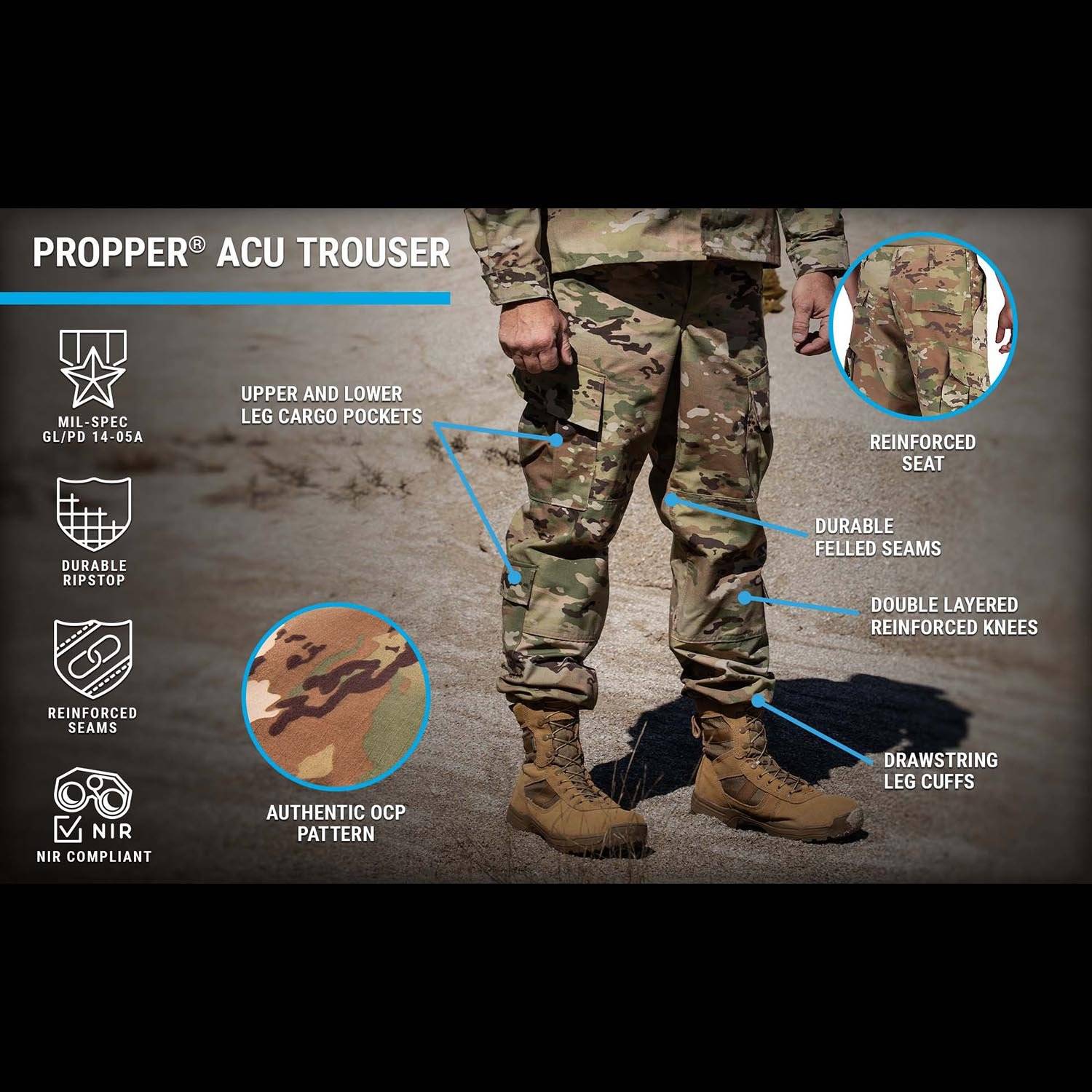 Propper Men's ACU 100% NFPA Cotton OCP Pants | Galls