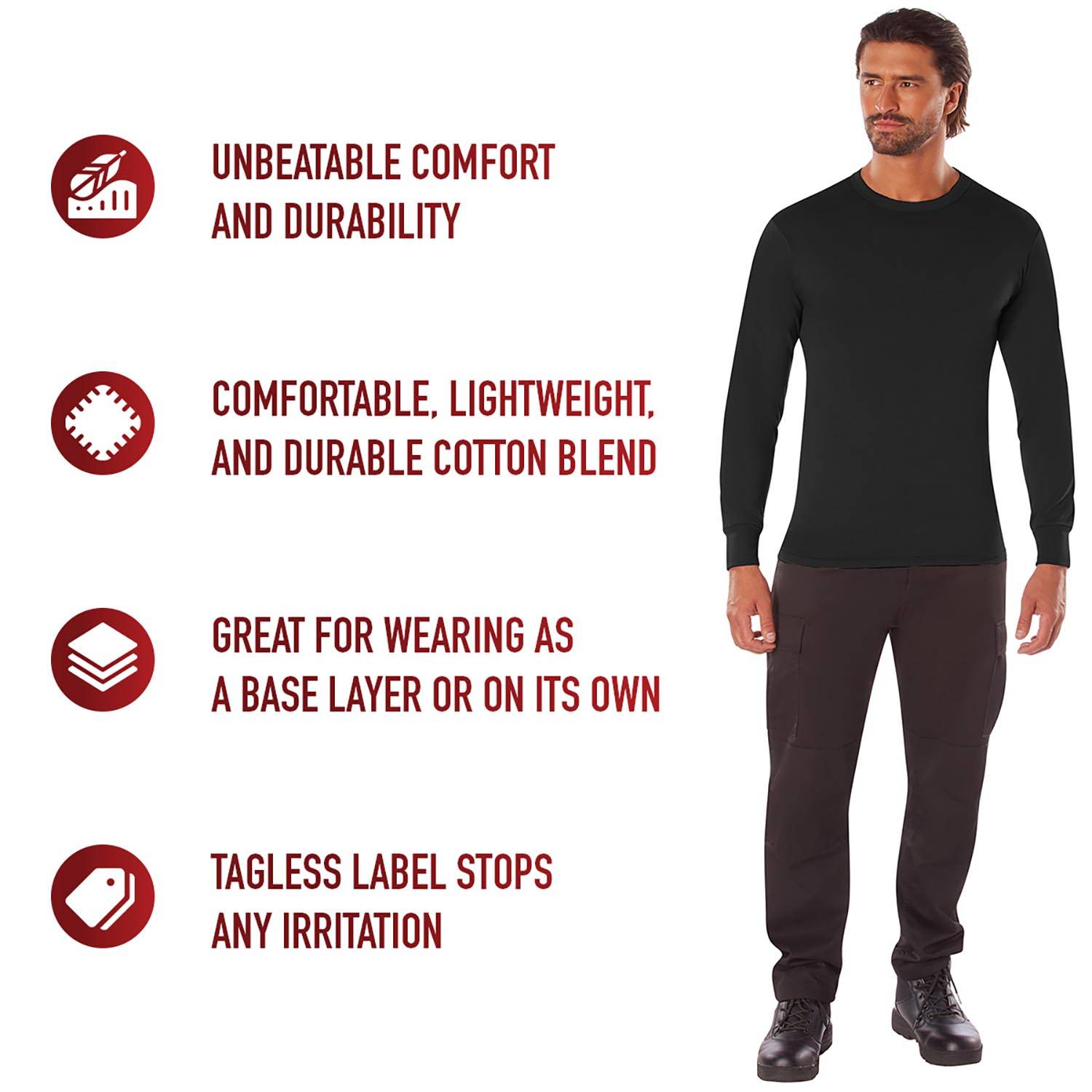 Rothco Long Sleeve Solid T-Shirt | Galls