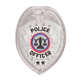 Hero's Pride Silver Shield Police Officer Chest Patch