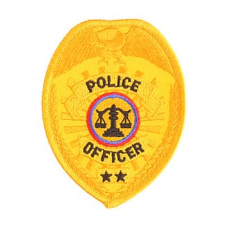 Hero's Pride Gold Shield Police Officer Chest Patch