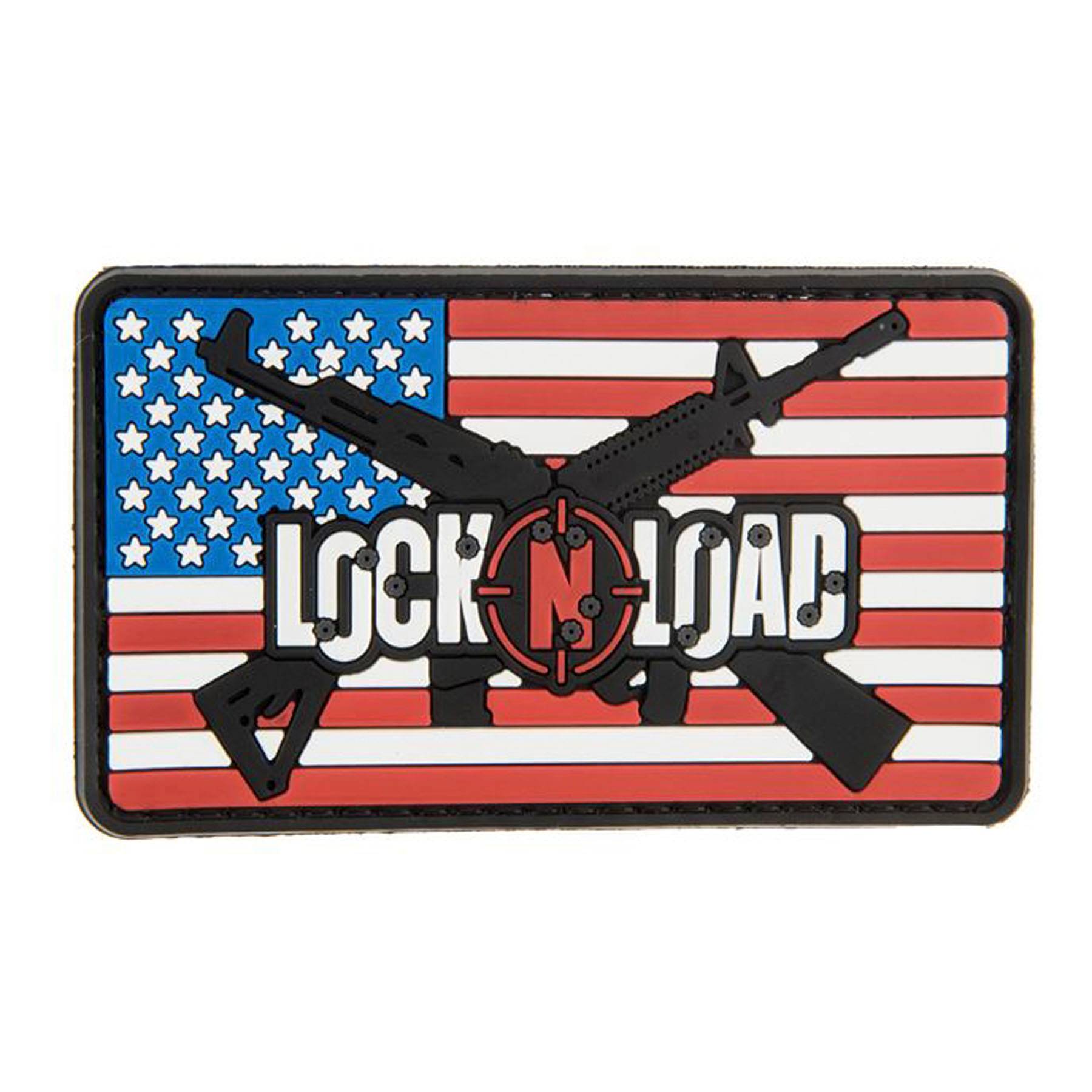G-Force Lock N Load American Flag and Rifle PVC Morale Patch
