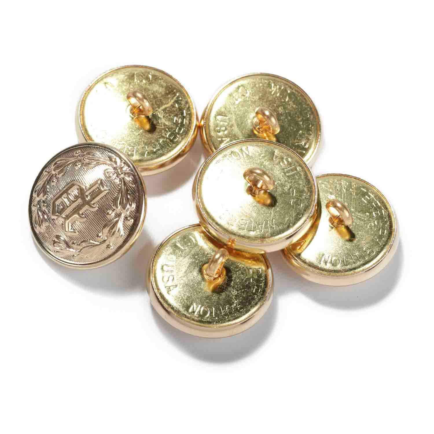 Waterbury Large 'P' Buttons (6 Pack)