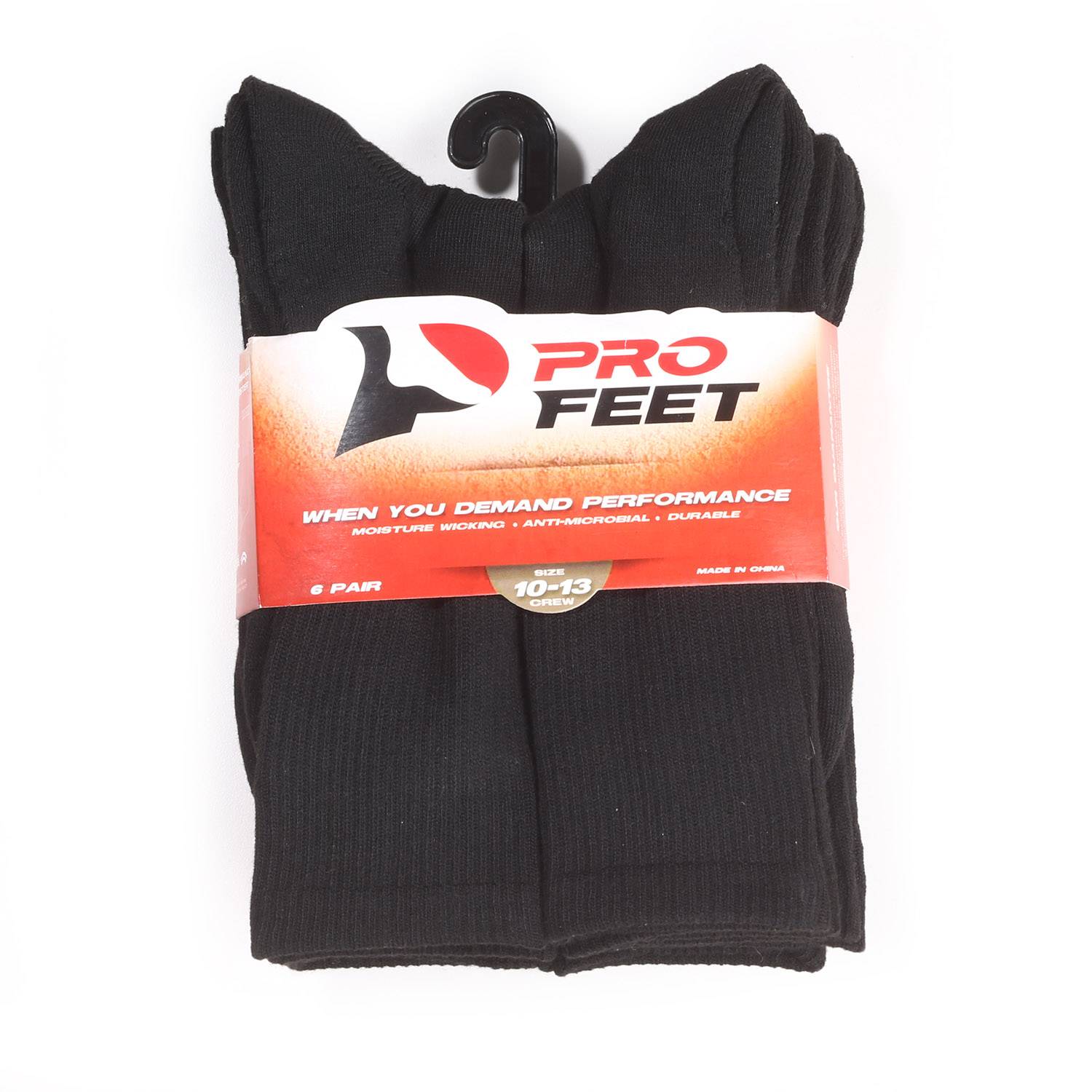 Pro Feet Performance Physical Training Crew Socks ( Pack